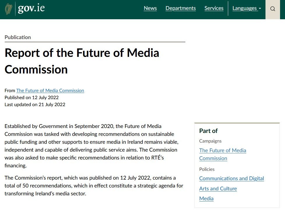 Lessons from the Irish Media Future Commission – Decentered Media